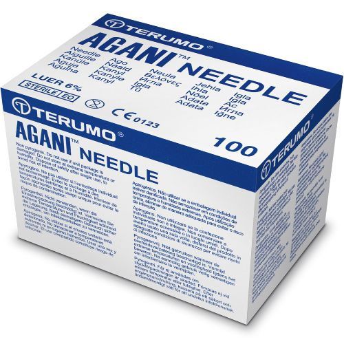 Terumo Agani Hypodermic Drawing Up Needles 18G X 38mm Pink AN*1838N Box/100