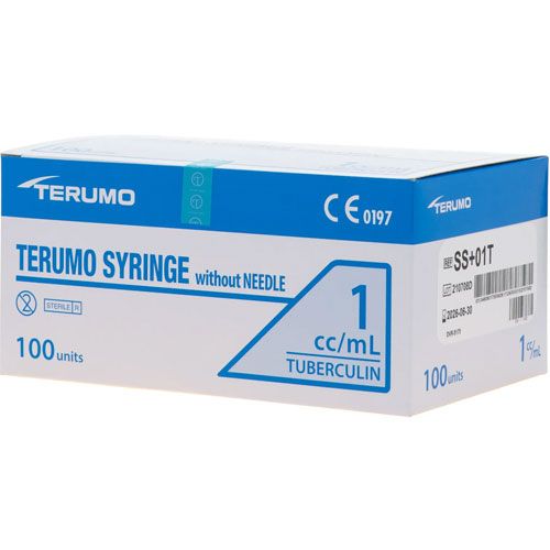 Terumo 1ml Tuberculin Luer Slip Syringe SS+01T - Box/100