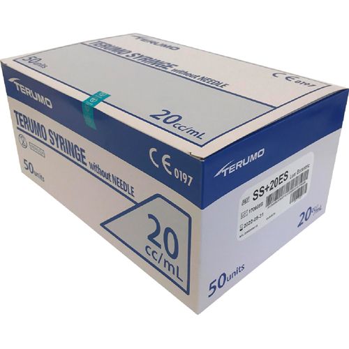 Terumo 20ml Luer Slip Eccentric Tip Syring SS+20ES - Box/50