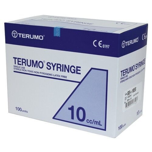 Terumo 10ml Luer Slip Eccentric Tip Syringe SS+10ES - Box/100