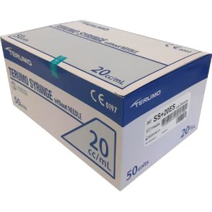 Terumo Syringe 20mL Luer Slip Eccentric Tip SS+20ES - Box/50